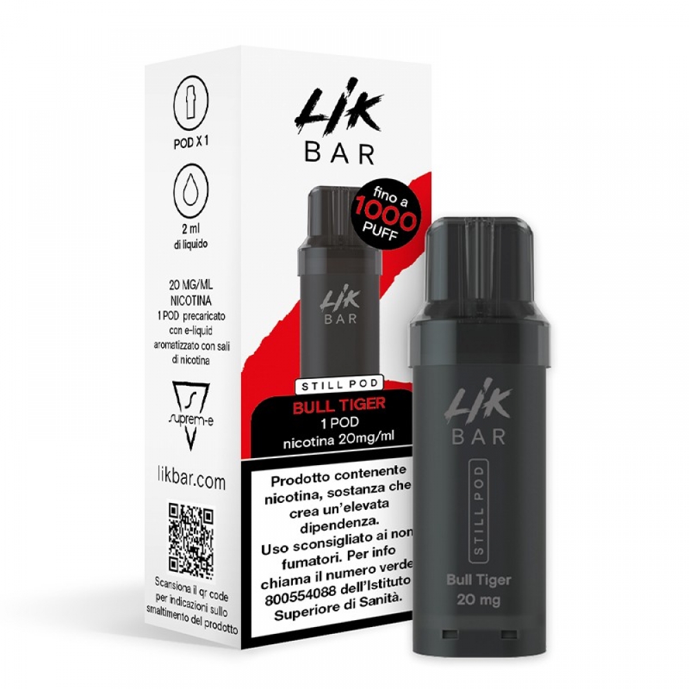 Bull Tiger Lik Bar Still Pod Precaricata 20mg/ml - Svapo Store