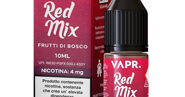 VAPR. Red Mix Liquido Pronto 10ml - Svapo Store