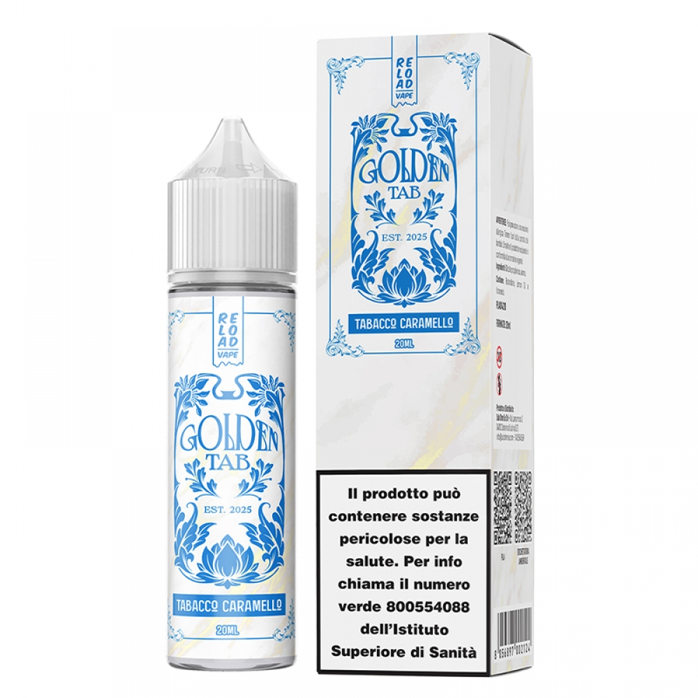 Reload Vape Golden Tab Tabacco Caramello 20ml - Svapo Store